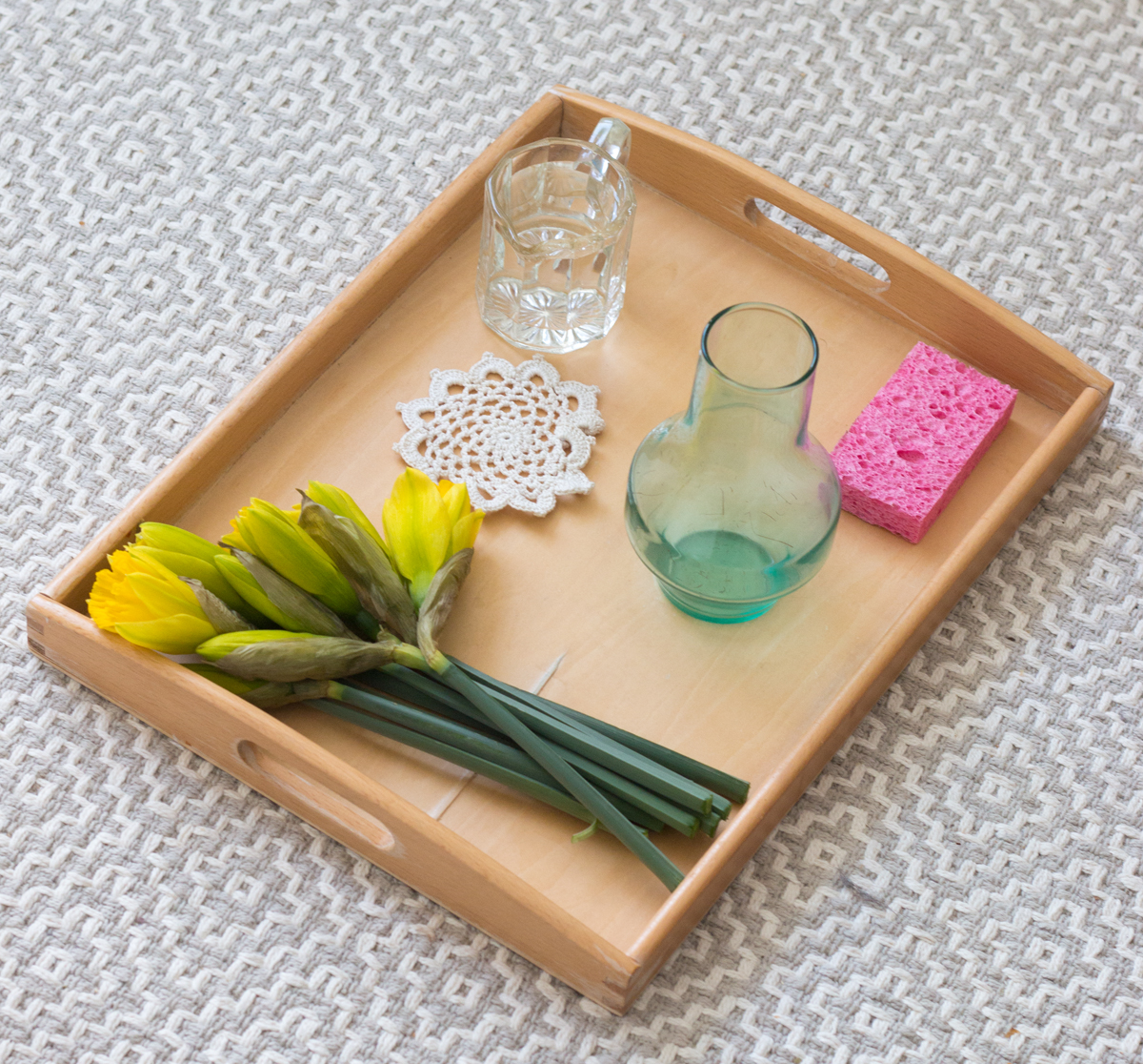 It s Daffodil Season Time For Some Montessori Flower Arranging Trays 
